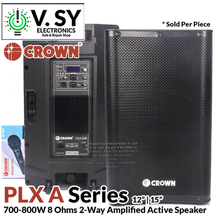 2023 Original CROWN PLX A Series 12 | 15 Inches Amplified Active PA Portable Audio Sound Speaker ...