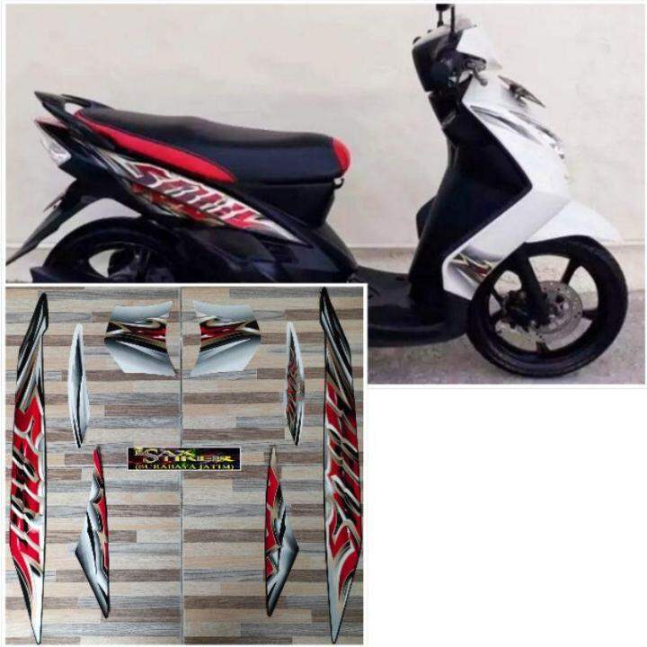 striping original Yamaha Mio soul putih hitam tahun 2010 2011 | Lazada ...