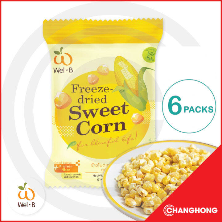 Wel-B Freeze Dried Sweet Corn Snack 15g (6 packs) | Lazada