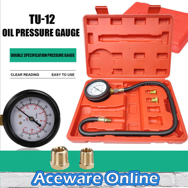 TU 12 Oil Pressure Gauge Pressure Tester Tools Fuel Pressure Tester ...