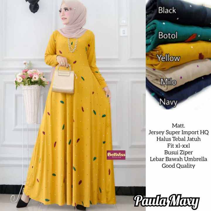 BM Nadia - Gamis Jersey Premium HQ Bahan Tebal Adem di Pakai ( Cocok ...