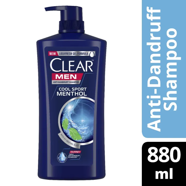 Clear Men Cool Sport Menthol Anti-Dandruff Shampoo 880mL | Lazada PH