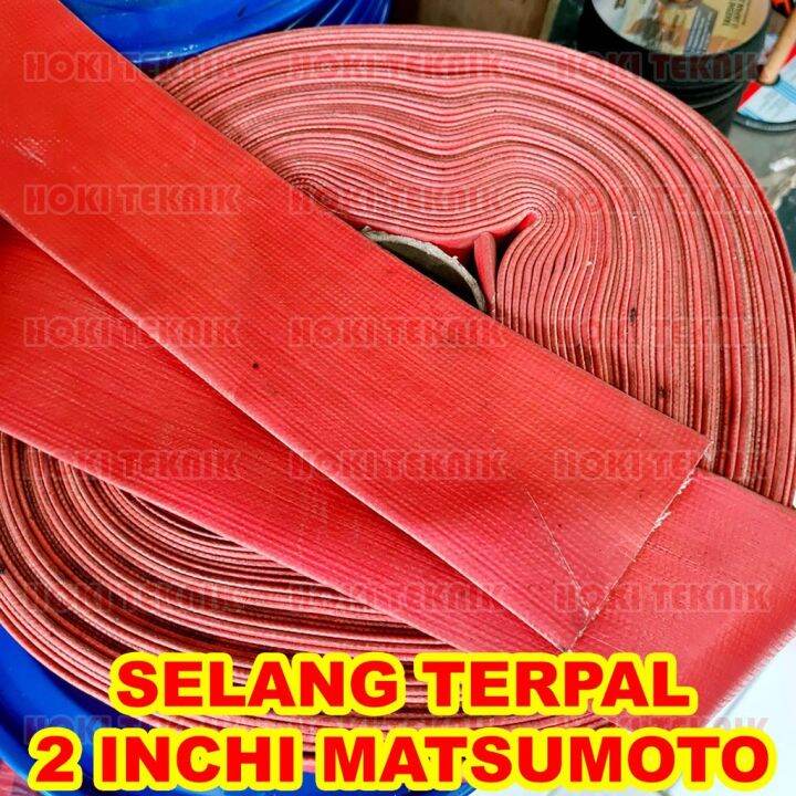 Selang Terpal Selang Buang Alkon 2 inch Pompa Air Irigasi Water Pump ...