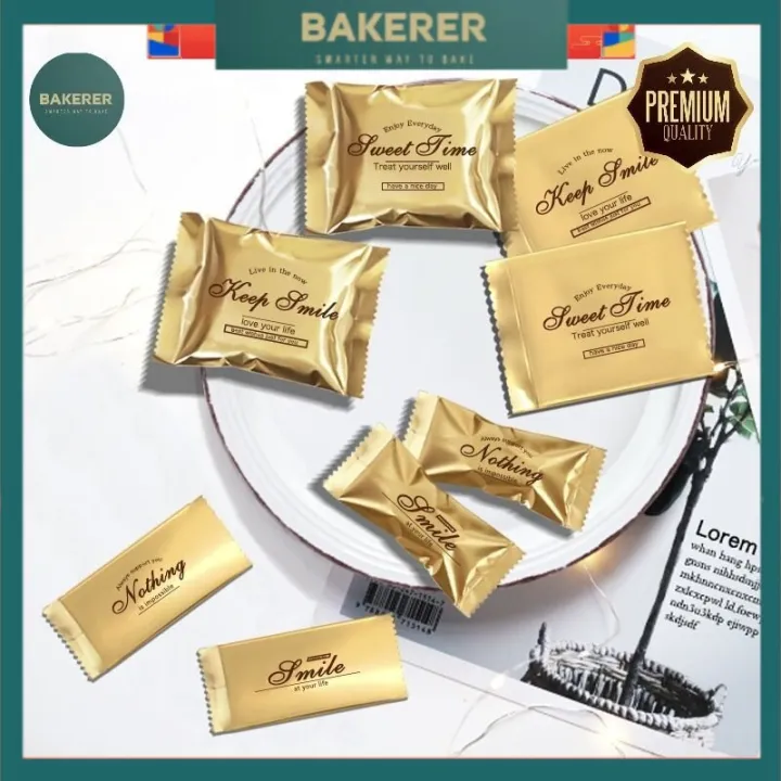 luxury Gold Biscuits snowflake nougat cookies bag kuih raya packing ...