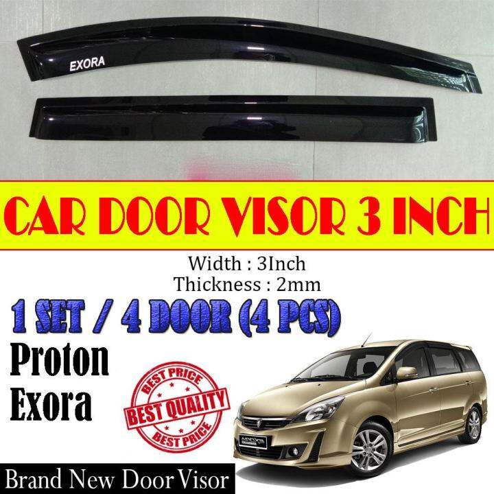 Proton Exora Door Visor 3' Air Press Window Acrylic Wind Deflector For ...