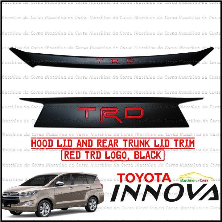 Toyota Innova 2016-2021 Hood Lid / Hood End Trim and Rear Trunk Lid ...