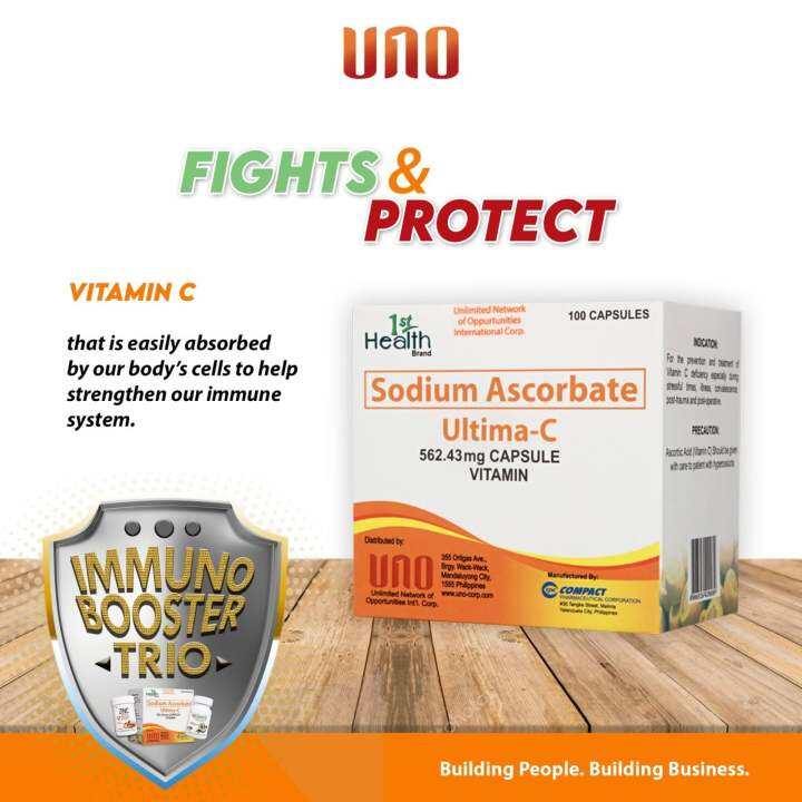 Ultima C Sodium Ascorbate 562.43mg 100 capsules/box | Lazada PH