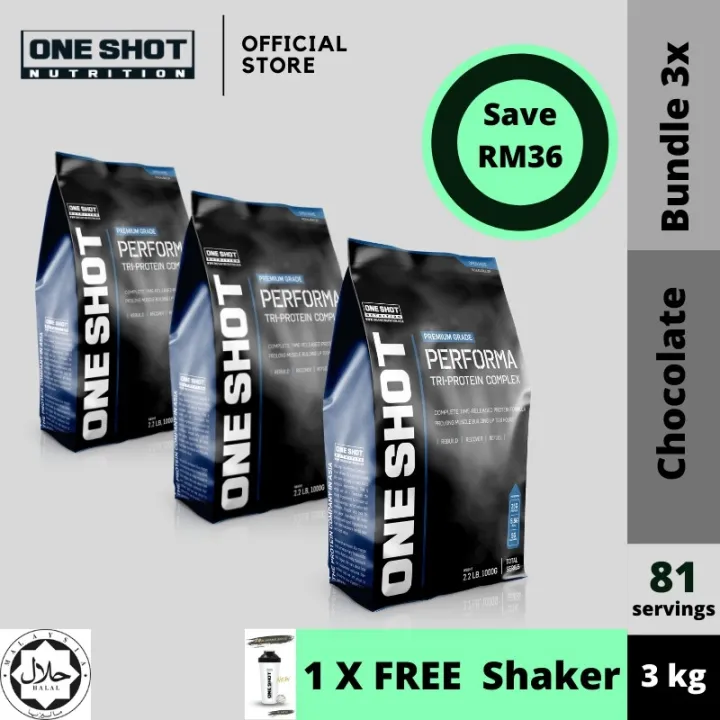Whey Protein Performa (Bundle) 3kg - One Shot Nutrition Performa ...