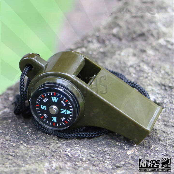 RIV- 3-in-1 Emergency Whistle with Compass and Thermometer, Loud Safety ...