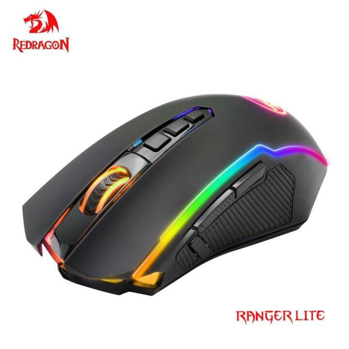 REDRAGON RANGER LITE M910-KS USB ไร้สาย2.4G เมาส์สำหรับเล่นเกมส์8000 ...
