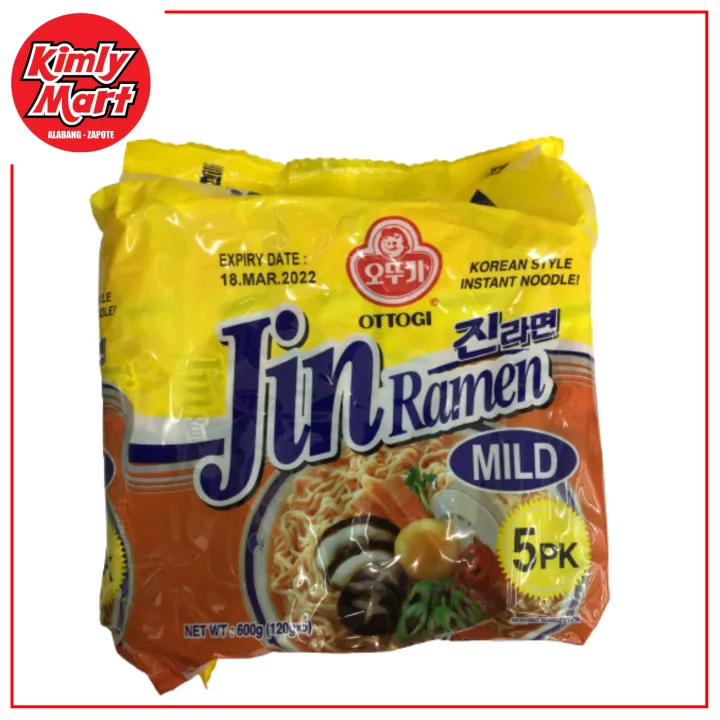OTTOGI Jin Ramen Mild 600g (120g x 5pcs) | 1Pack & 1Box | Lazada PH