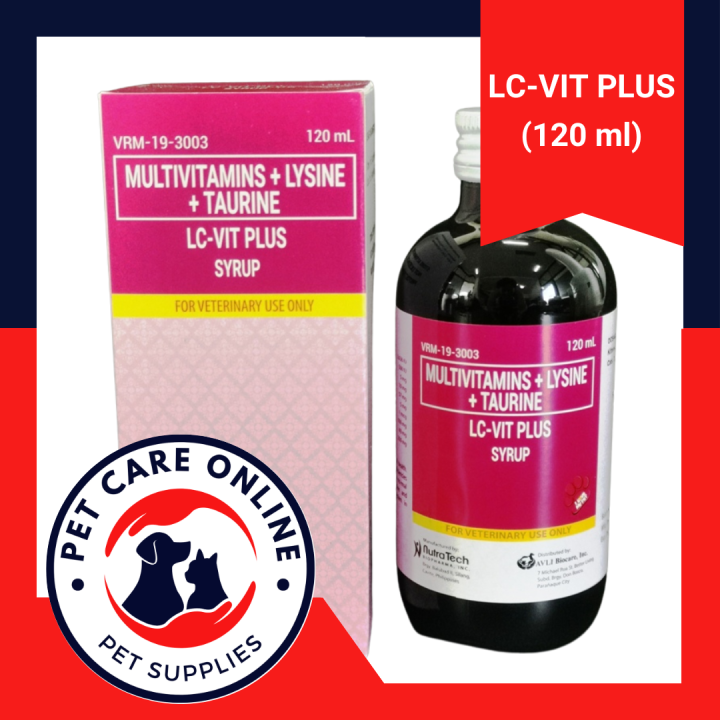 LC-Vit PLUS Syrup 120ml FOR CATS (LC Vit Plus Multivitamins + Lysine ...