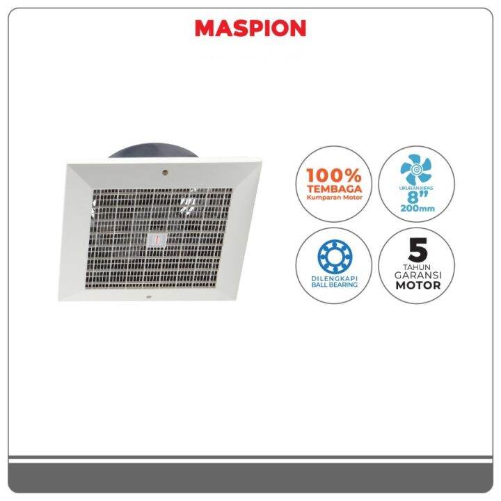 Maspion CEF-20 Ceiling Exhaust Fan 8 Inch Plafon CEF20 CEF 20 | Lazada ...