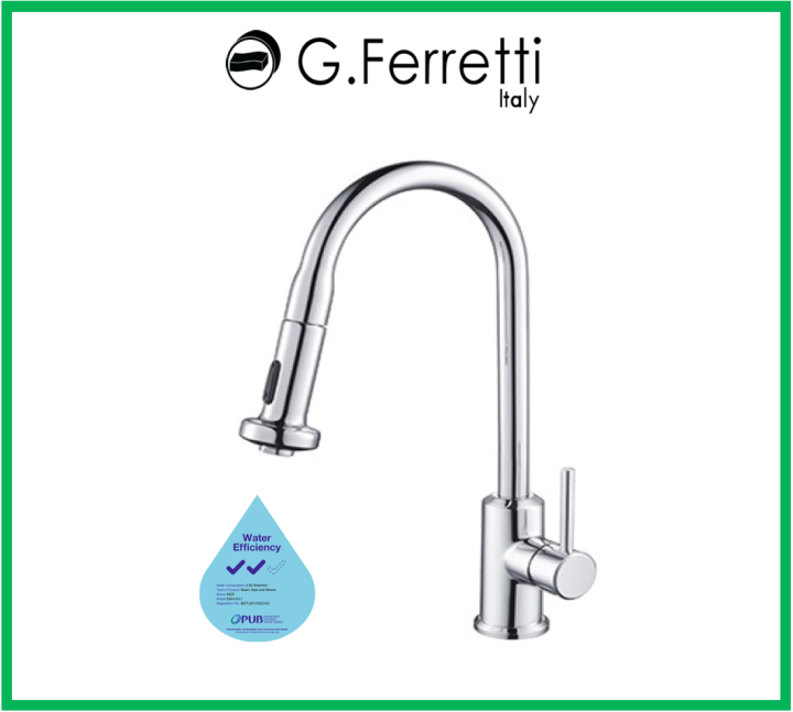 G.Ferretti Kitchen Sink Mixer Pull-Out Tap GF30205 | Lazada Singapore