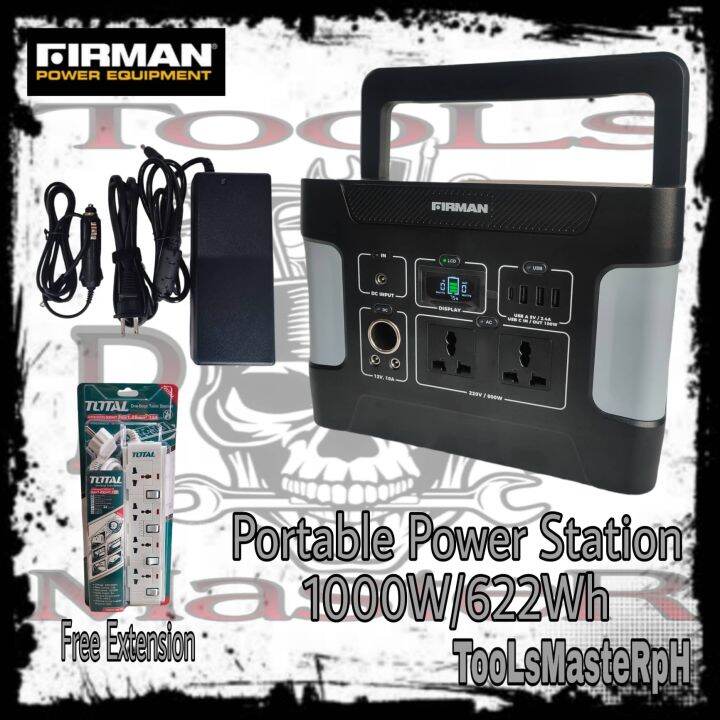 FIRMAN 1000W/622Wh Portable Power Station PPS600 FREE Extension | Lazada PH