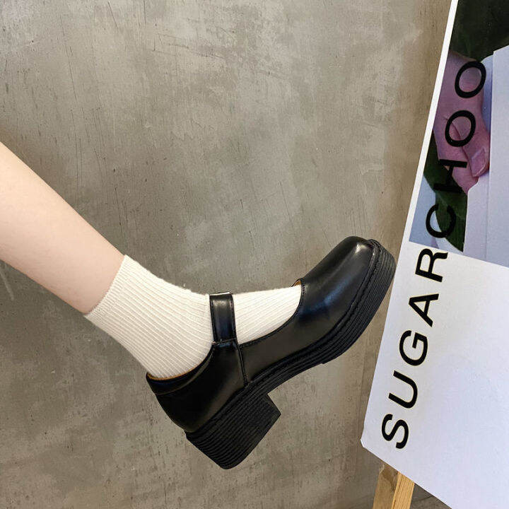 ZAZA Black Leather Shoes for Women School Shoes for Women Highschool ...