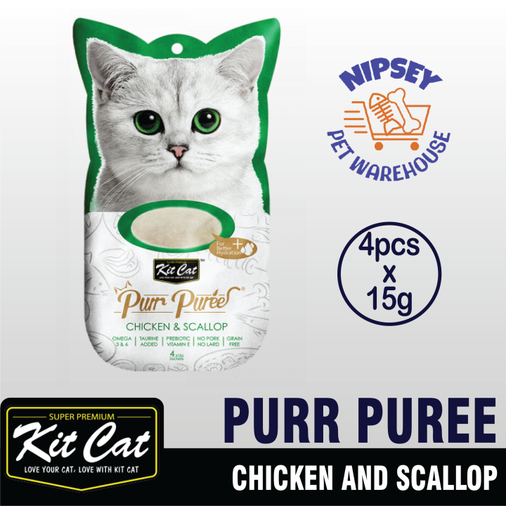 Kit Cat Purr Puree Chicken & Scallop Cat Treats 4pcsx15g | Lazada PH