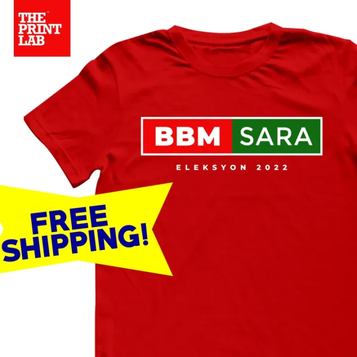 The Print Lab BBM Sara duterte Bongbong Marcos Campaign red Shirt ...