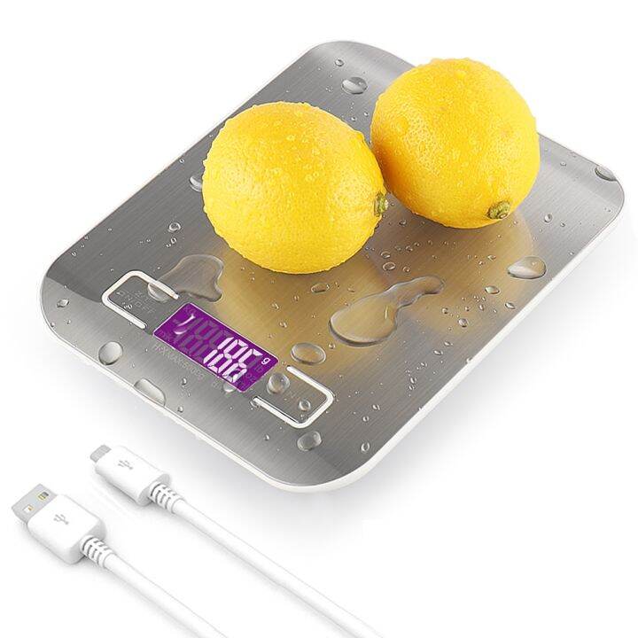 Portable USB LCD Electronic Kitchen Scales Balance Cooking Measure ...