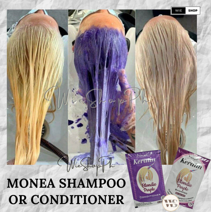 Monea keratin purple shampoo 20ml and conditioner sachet 20ml | Lazada PH
