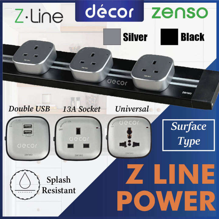 [SIRIM] ZENSO Z-Line Power Track 600MM 800MM 1000MM Universal Adaptor ...