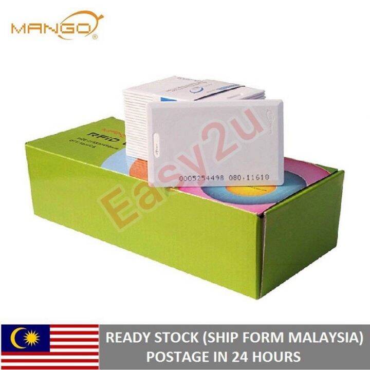 100 Pcs Mango 125Khz RFID Proximity Card Door Access ID Card EM Card ...