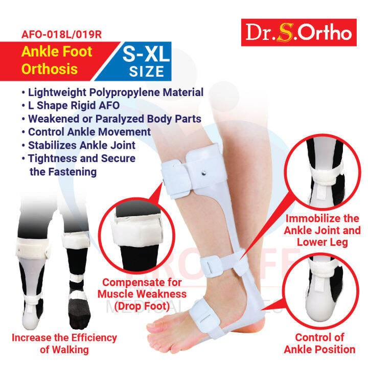 Dr.S.Ortho Ankle Foot Orthosis S/M/L/XL(AFO-018L/019R) | Lazada
