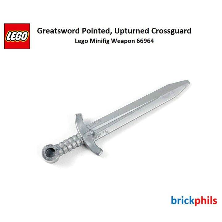 Lego Minifig Weapon 66964 Greatsword Pointed, Upturned Crossguard ...