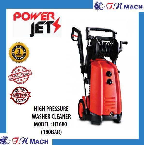 POWER JET HIGH PRESSURE CLEANER 180BARMESIN CUCI KERETA MODEL: H3680 ...