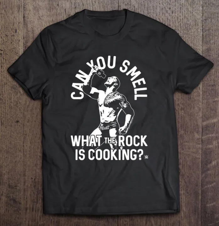 สตรี Wwe สามารถกลิ่น What The Rock Is Cooking เสื้อยืดผู้ชายเสื้อ T ...