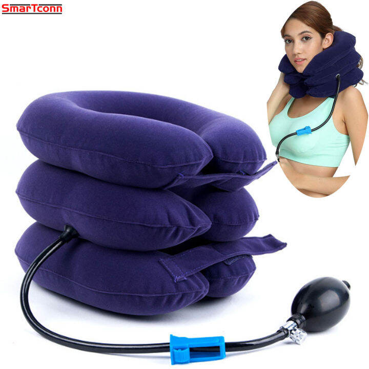 SMARTCONN Cervical Neck Traction Device Inflatable Neck Stretcher, Easy to Use for Chronic Neck ...