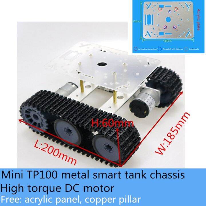 DIY Metal Tank Chassis Mini TP100 Smart Crawler Robot Platform High ...