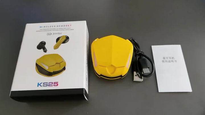 KS25 Model Baru Pribadi TWS E-sports Game Stereo Binaural Nirkabel ...