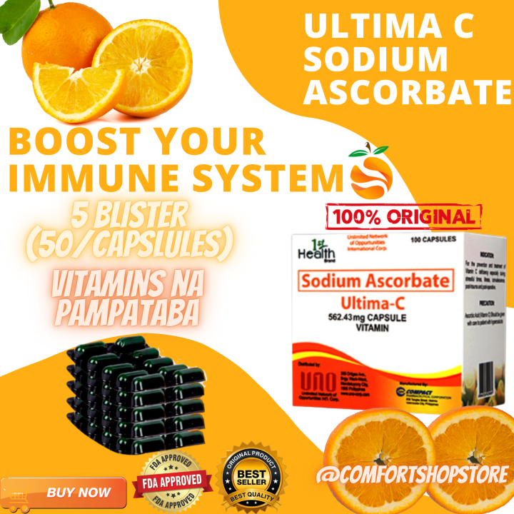 ORIGINAL ULTIMA C 50 CAPSULES - Vitamins na Pampataba Sodium ascorbate ...