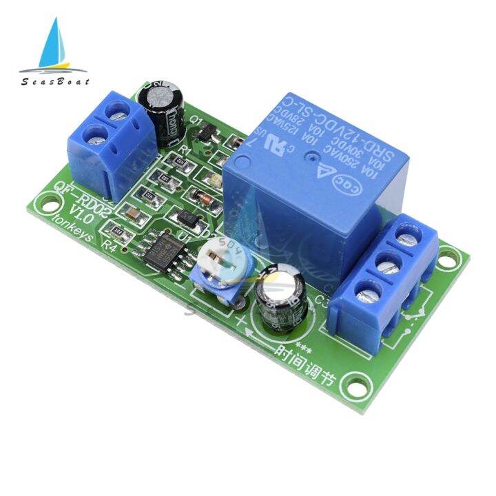 Ne555 Dc 12v Time Delay Relay Module Conduction Trigger Timing Delay ...