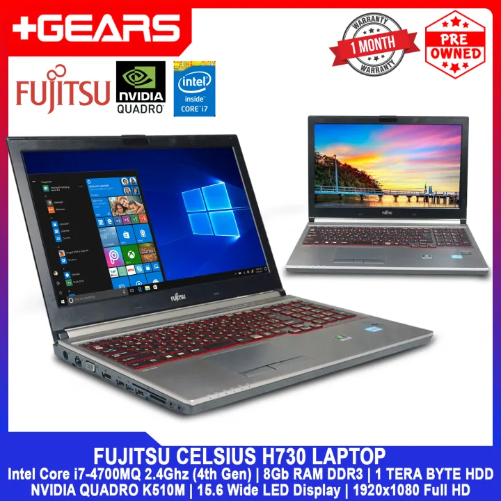 Fujitsu Celsius H730 Notebook Laptop | Intel Core i7-4700MQ, 8GB DDR3 ...
