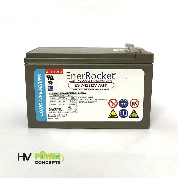 EnerRocket (Rocket Battery) VRLA Battery 12v7ah Maintenance Free ...