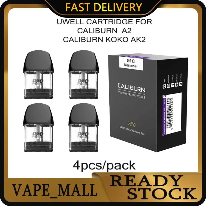 Legit UWELL CALIBURN A2 CARTRIDGE 4pcs/pack CALIBURN A2 POD CALIBURN ...