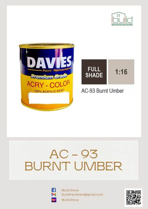Davies Acry Color Burnt Umber 1L | Lazada PH