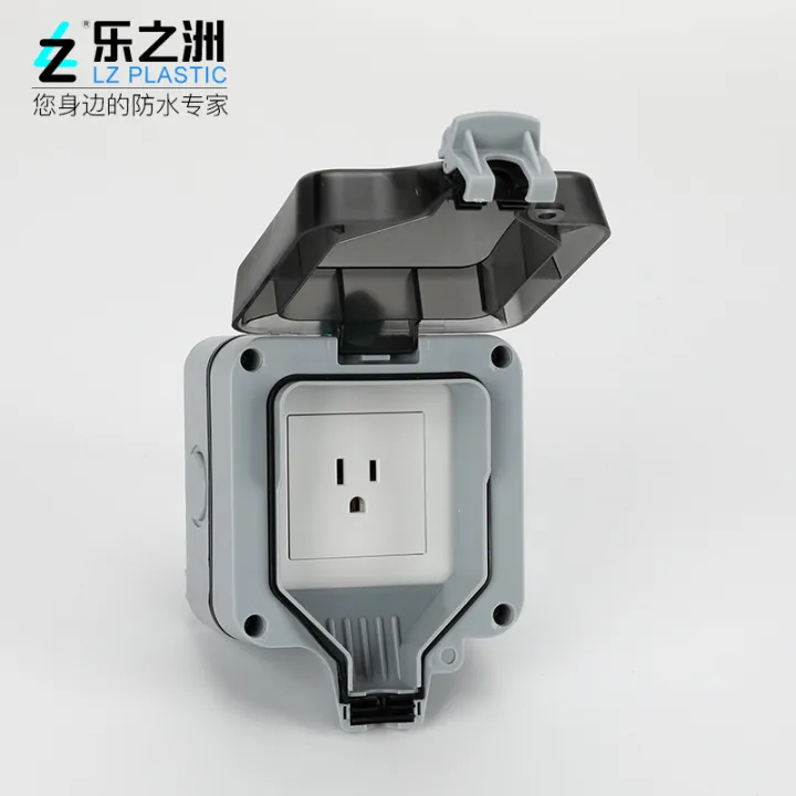 Outdoor waterproof socket IP66 American Standard switch 15A rain proof ...