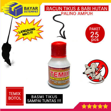 [Paket 25 Biji] Temix Themix Temik BOTOL Racun Obat Basmi Tikus Babi Hutan | Lazada Indonesia