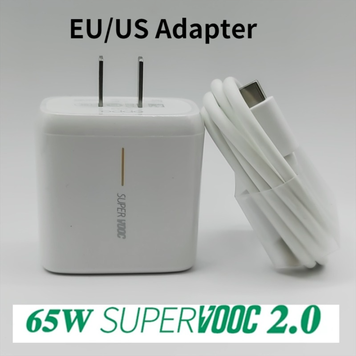 Euus Superdart 65W Supervooc 2.0 Fast Charger US Charger สำหรับ OPPO Realme X50ค้นหา X2 Pro Reno ...