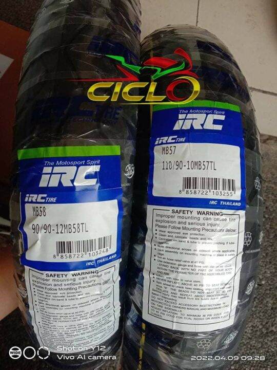 IRC MB 90/90 12 110/90 10 for SUZUKI BURGMAN Tire | Lazada PH
