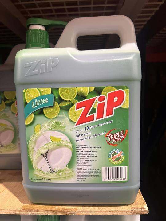 Zip Dishwashing Liquid Lime 4L | Lazada PH