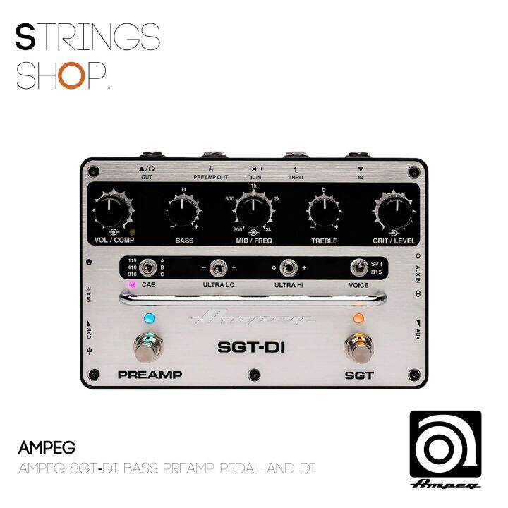 เอฟเฟคเบส Ampeg SGT-DI Bass Preamp Pedal and DI | Lazada.co.th