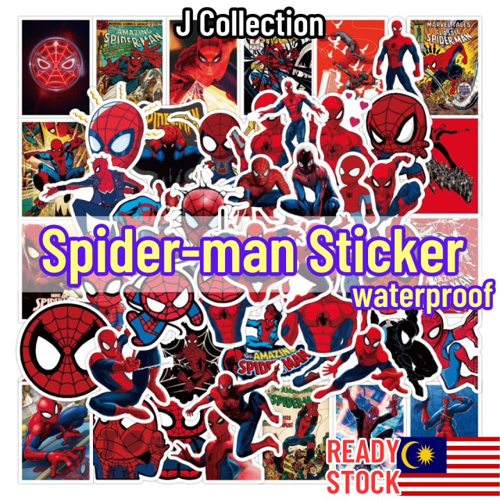 Spiderman Sticker Cute Kids Toys Label Decals Stiker Spider-Man ...