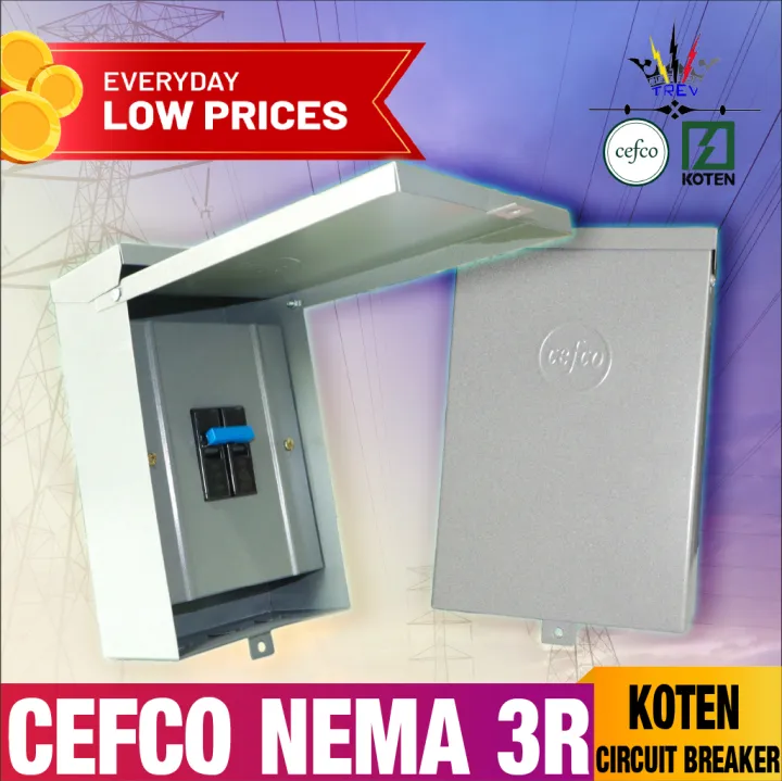 TREV PRODUCT SET Cefco Nema 3R with Royu Circuit Breaker (Bolt-on 2 ...
