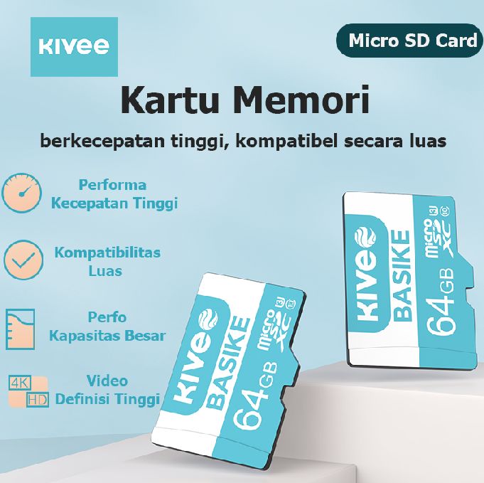 KIVEE Memory Card Kartu Memori TF Class10 Kapasitas Micro SD card Kartu ...