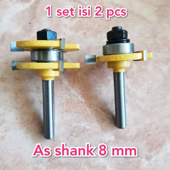 mata profil sambung kayu as 8 mm 2 pcs mata profil tongue and Groove ...