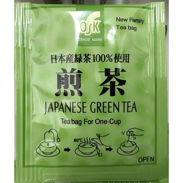 OSK 100 Japanese Green Tea Leaves Individually Wrapped Tea Bags x 2g (10s-25s) | Lazada PH